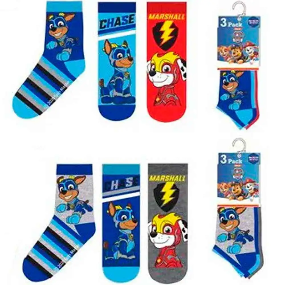 Paw Patrol Strømper 3-pak Mighty Pups