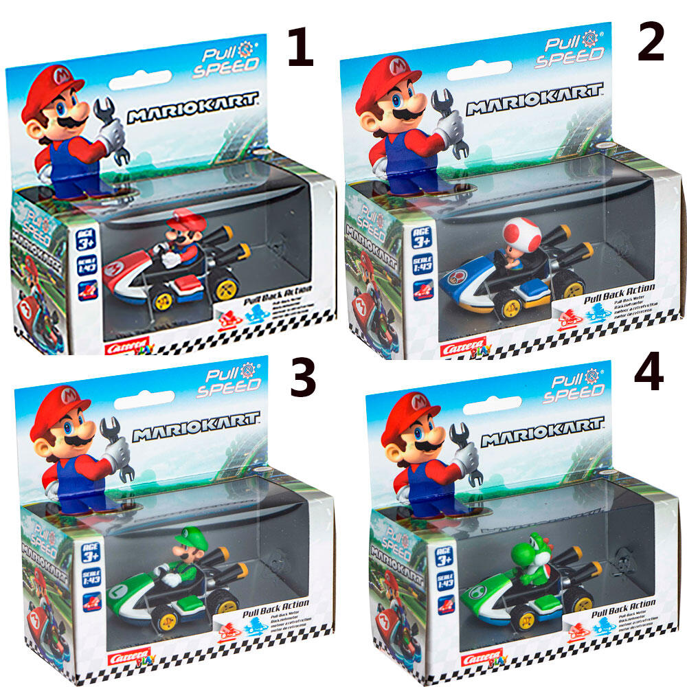 Super Mario Pull Speed Mariokart Biler | Lev. 1-3 dage