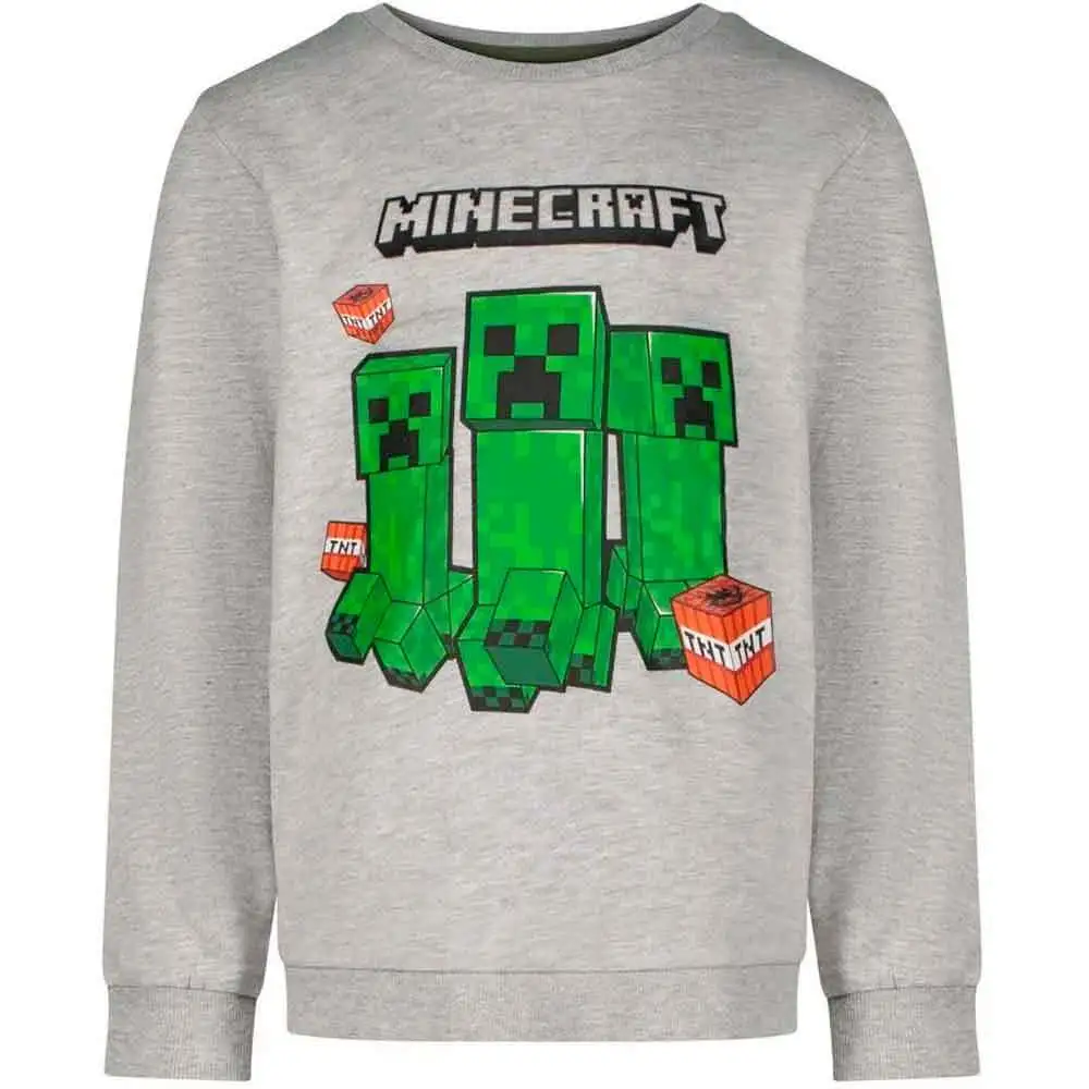 Minecraft Pullover Creeper Grå | Lev. 1-3 dage