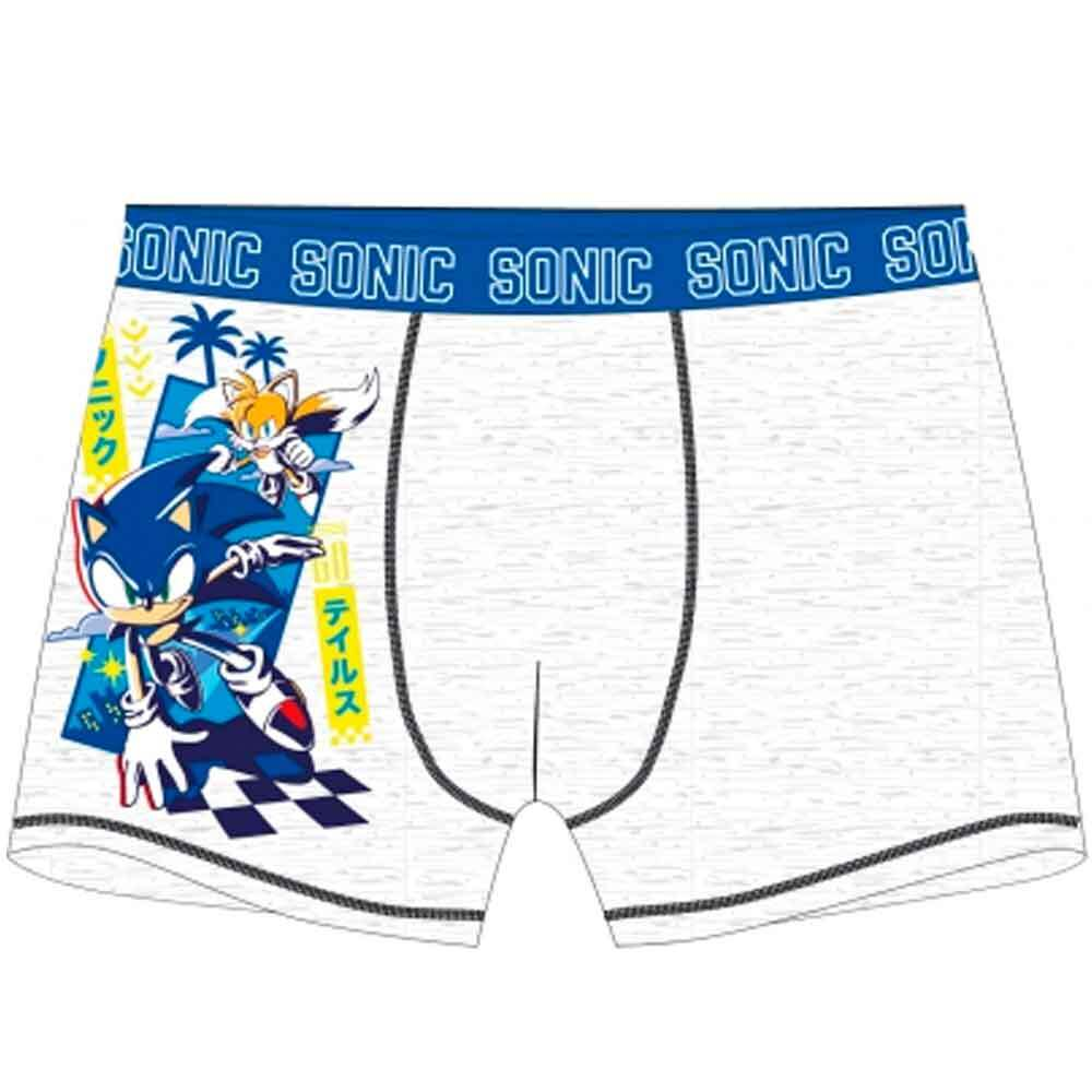 Sonic The Hedgehog Boxershorts Grå str. 3-8 år
